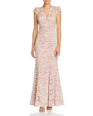 Scalloped Edge Lace Maxi Dresses