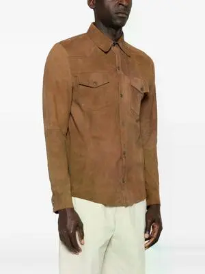 ERALDO Flap-pocket Suede Shirt