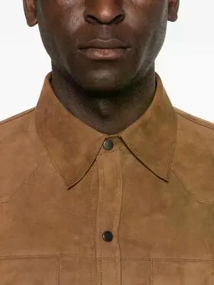 ERALDO Flap-pocket Suede Shirt