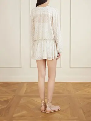 Missoni Metallic Crochet-knit Mini Dress