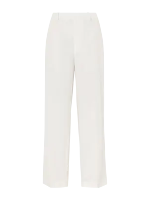 Polo Ralph Lauren Pleated Linen Straight-leg Pants - White