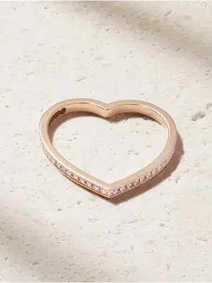 REPOSSI Antifer 18-karat Diamond Heart Ring