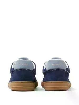 Versace Greca Court Logo Suede Sneakers - Blue