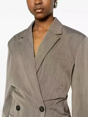 IRO PARIS Pinstripe Double-breasted Blazer - Neutrals
