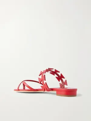 Manolo Blahnik Maura Leather Sandals