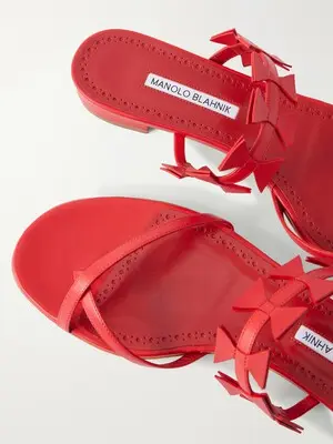 Manolo Blahnik Maura Leather Sandals
