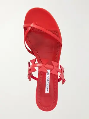 Manolo Blahnik Maura Leather Sandals