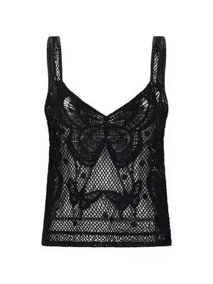 Blumarine Macramé Top - Black