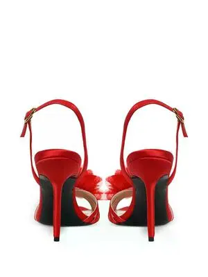 GINISSIMA Julia Heeled Sandals - Red