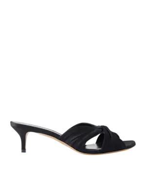 Le Monde Beryl Antonia Satin Mules - Black