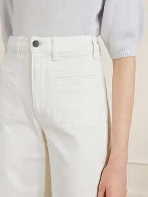 Khaite Delmonico High-rise Wide-leg Jeans - White