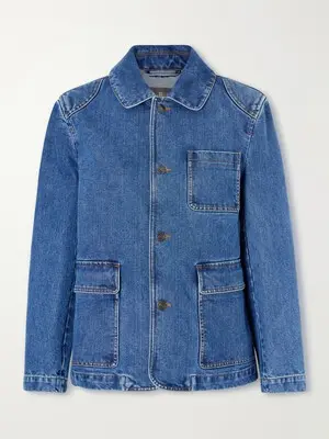 Loro Piana Cotton And Silk-blend Denim Jacket - Blue