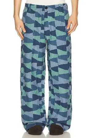 KARDO Patchwork Seersucker Trousers - Multi