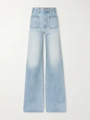 Khaite Delmonico High-rise Wide-leg Jeans - Blue