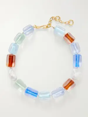 LIZZIE FORTUNATO Gold-tone, Pearl, And Glass Beaded Necklace - Multi