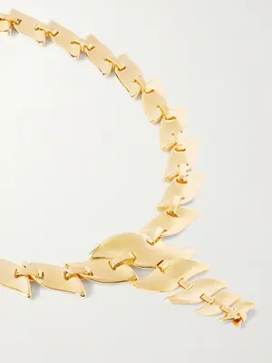 Khaite Leaf-plated Chain Necklace - Gold
