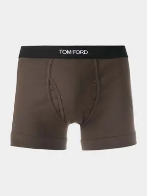 TOM FORD Logo Boxers - Brown