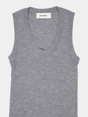 LISA YANG Ina Cashmere Tank Top - Grey