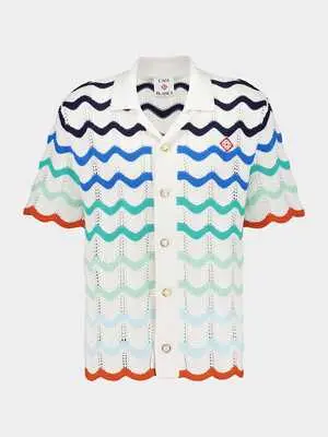 Casablanca Gradient Wave Crochet Shirt - Multicolour