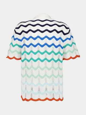 Casablanca Gradient Wave Crochet Shirt - Multicolour