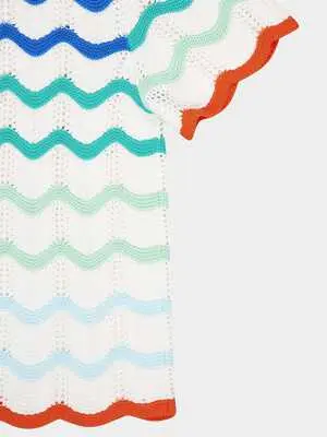 Casablanca Gradient Wave Crochet Shirt - Multicolour