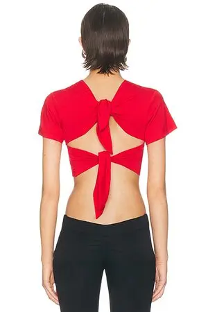 Attico Cropped T-shirt - Red