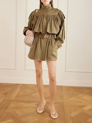 Chloé Organic Cotton-poplin Coat - Green