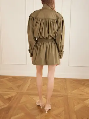 Chloé Organic Cotton-poplin Coat - Green
