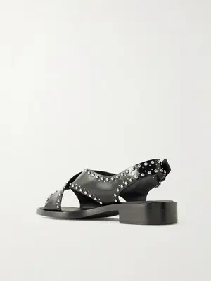 Church's Remi Studded Woven Leather Sandals - Black