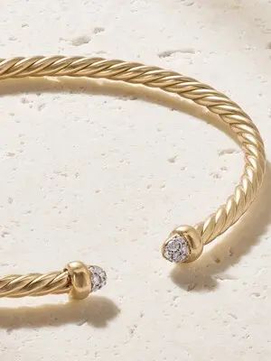 David Yurman Cablespira Diamond Cuff Bracelet