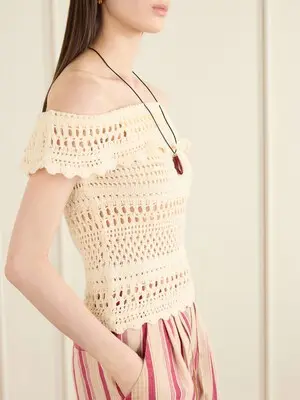 MARANT ETOILE Zaelle Crocheted Cotton-blend Top