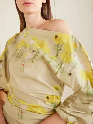 Bernadette Ezra Floral-print Midi Dress - Yellow