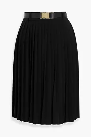Max Mara Savana Pleated Crepe Skirt