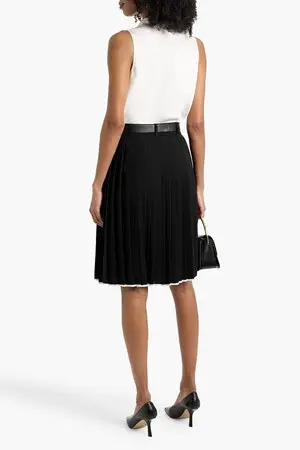 Max Mara Savana Pleated Crepe Skirt