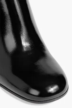 GIANVITO ROSSI Joelle Patent-leather Ankle Boots - Black