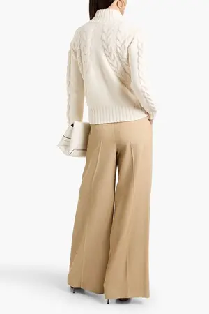 Max Mara Mabel Cable-knit Wool And Cashmere-blend Cardigan