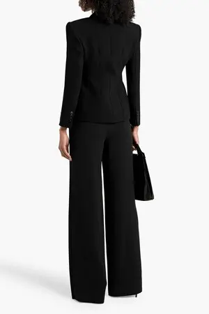 Max Mara Double-breasted Crepe Blazer - Black