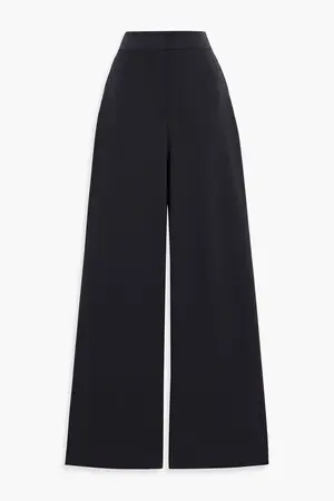 Max Mara Orche Cotton-blend Jersey Wide-leg Pants - Navy