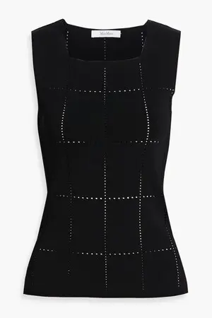 Max Mara Ugolina Pointelle-knit Tank
