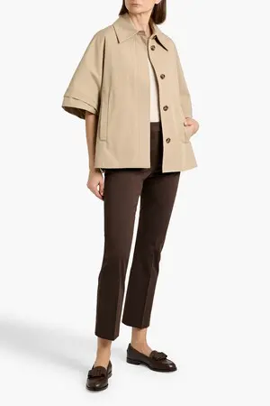 Max Mara Parole Cotton-twill Jacket - Neutral