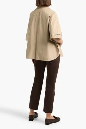 Max Mara Parole Cotton-twill Jacket - Neutral