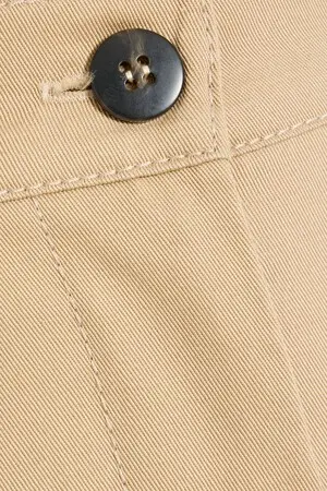 Max Mara Nebbie Pleated Wide-leg Cotton-twill Pants