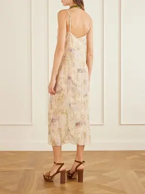 Anna Sui Oasis Blossoms Slip Dress - Neutrals