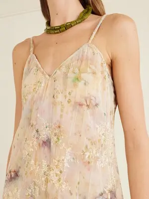 Anna Sui Oasis Blossoms Slip Dress - Neutrals