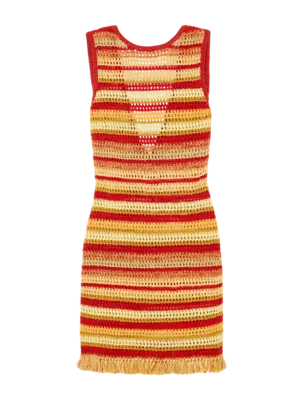 Escvdo Nevado Crocheted Mini Dress - Red