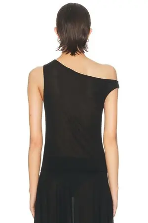 ST. AGNI Fine Jersey Asymmetrical Top