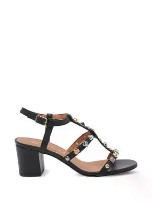 VIA ROMA 15 Studded Buckle Sandals - Black