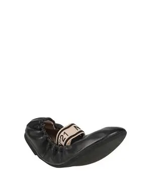 N°21 Leather Ballet Flats - Black