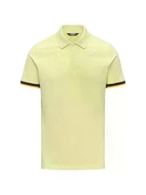 K-WAY Vincent Pique Striped-details Cotton Polo Shirt - Yellow