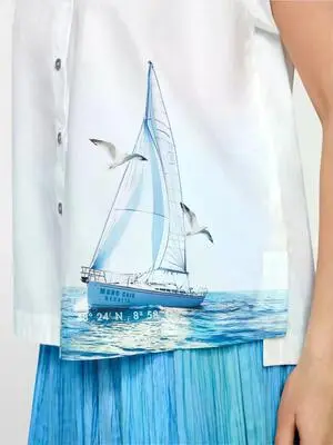 MARCCAIN Maritime Print Shirt